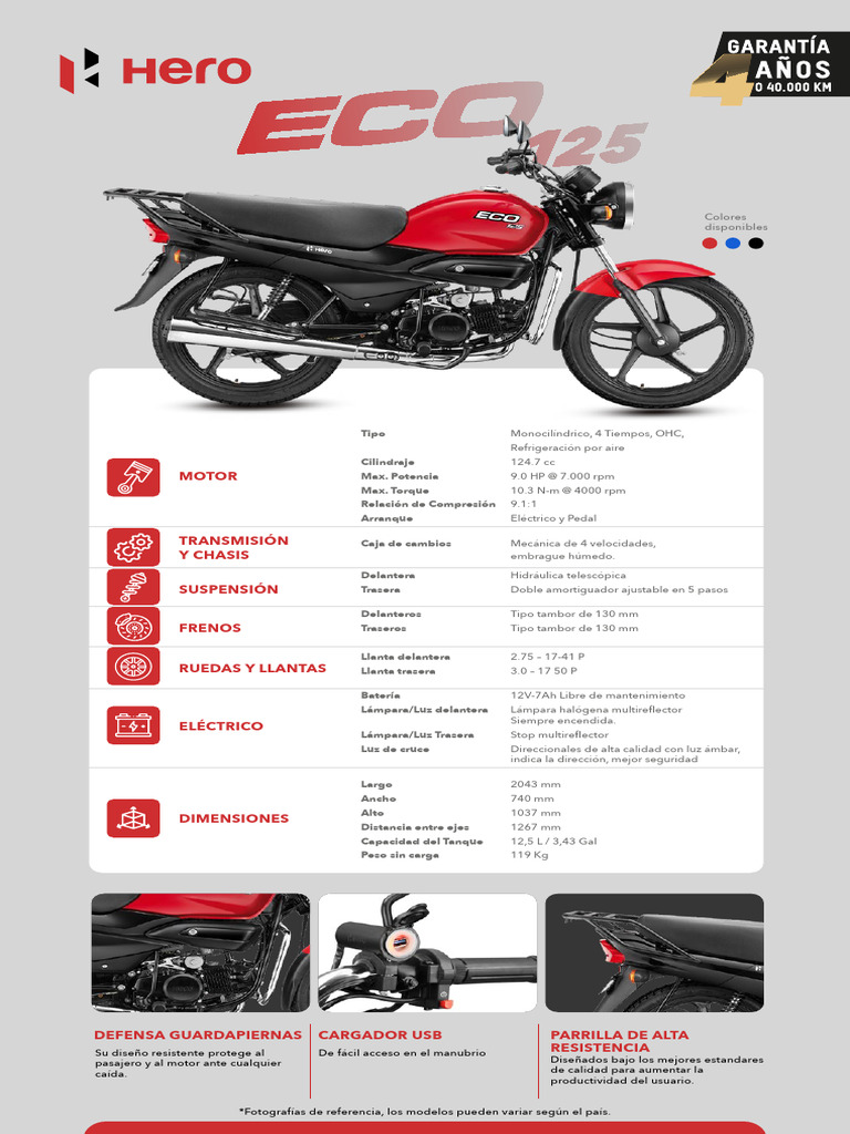 Ficha Tecnica ECO 125 | PDF