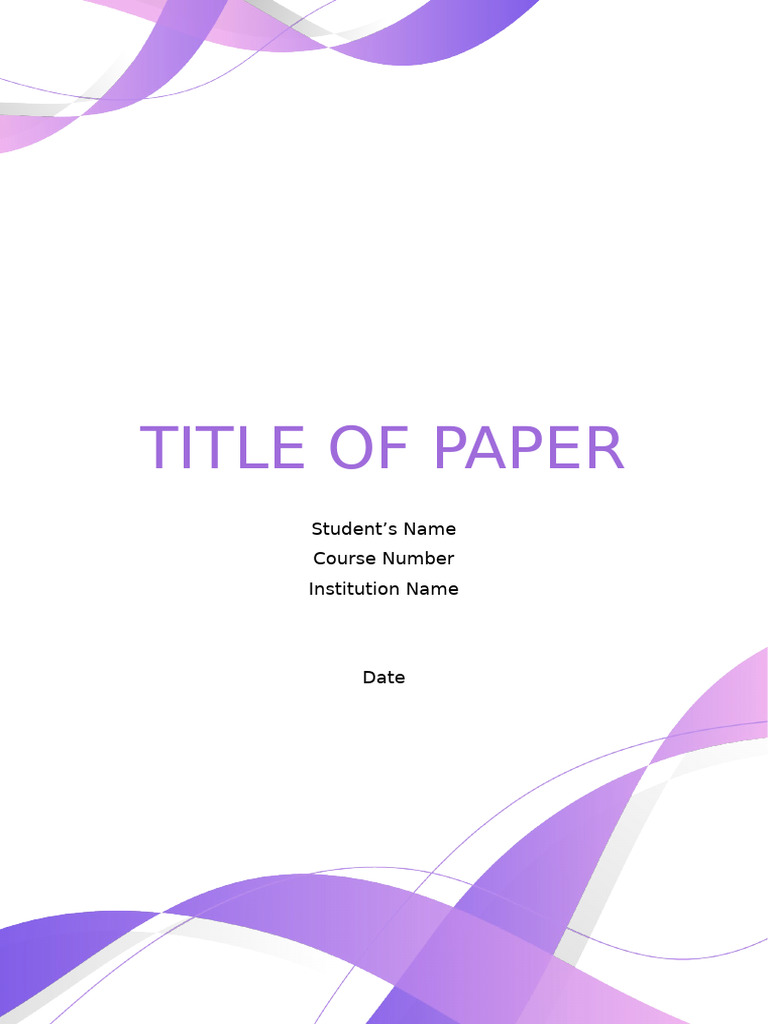 Assignment Layout Template Pdf