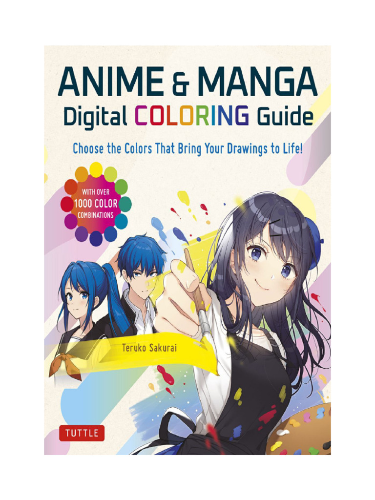 Anime Manga Digital Coloring Guide Choose The Colors That Bring Your ...