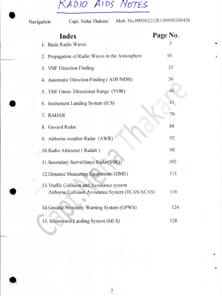 Radio Aids Notes | PDF