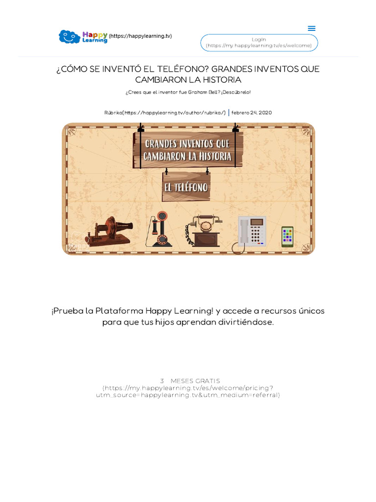 ¿CÓMO SE INVENTÓ EL TELÉFONO - Grandes Inventos Que Cambiaron La ...