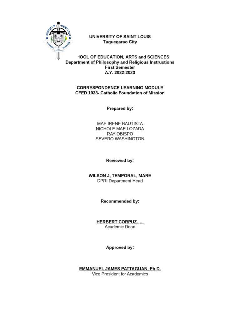 CFED 3 Week 5 Module | PDF