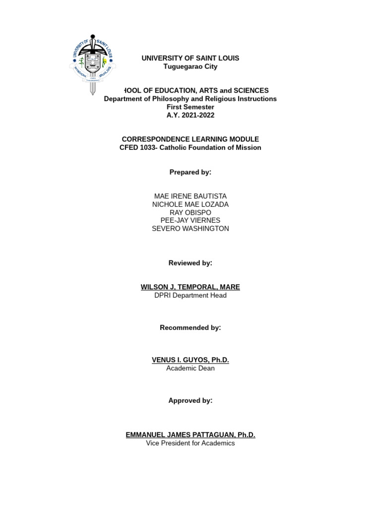 CFED 3 Week 3 Module | PDF