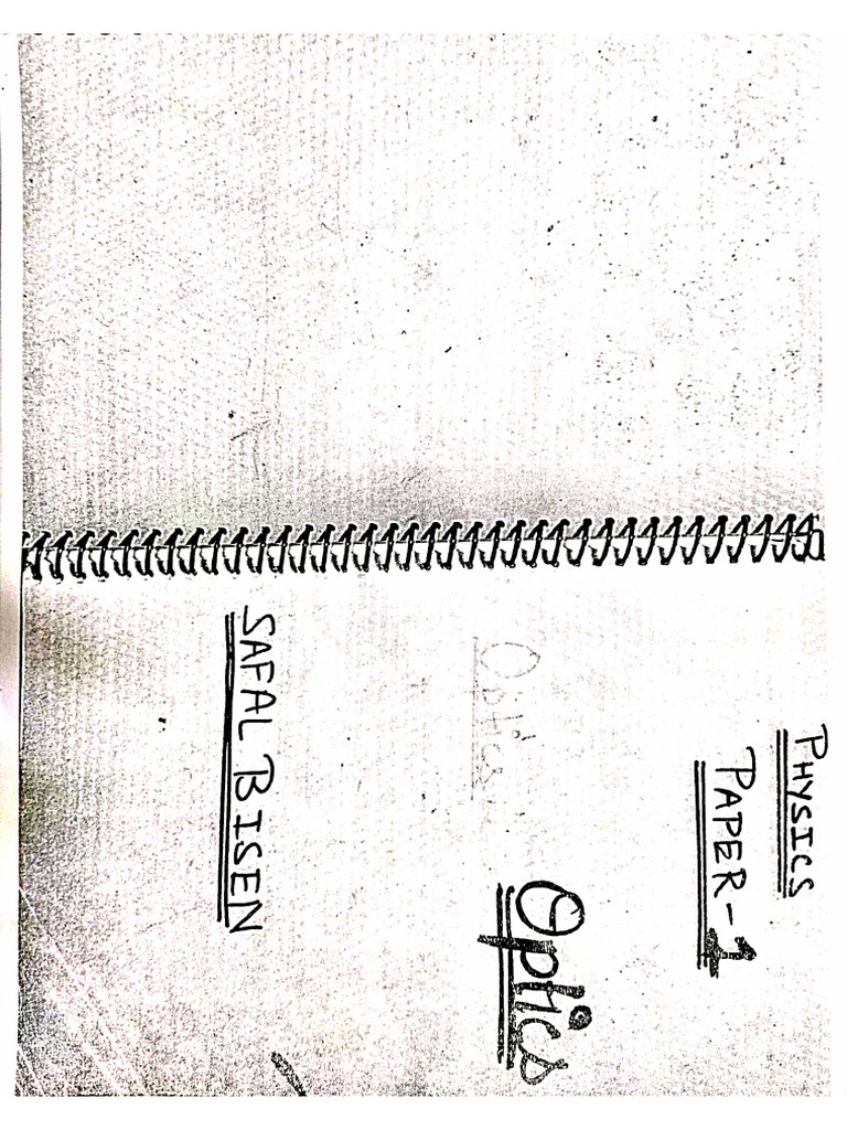 Optics Tensor Notes Till Lec-76 | PDF