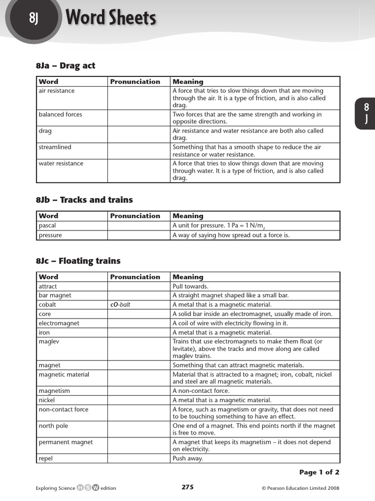 Word Sheets | PDF