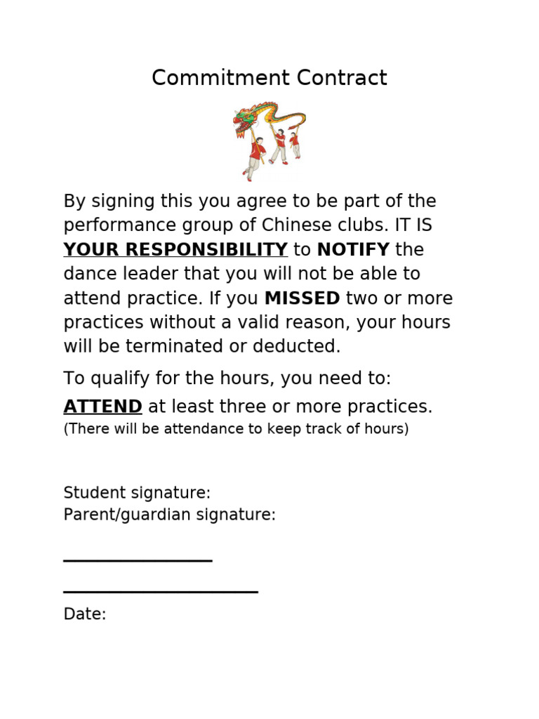 Commitment Contract-1 | PDF