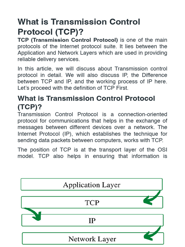 Transmission Control Protocol | PDF