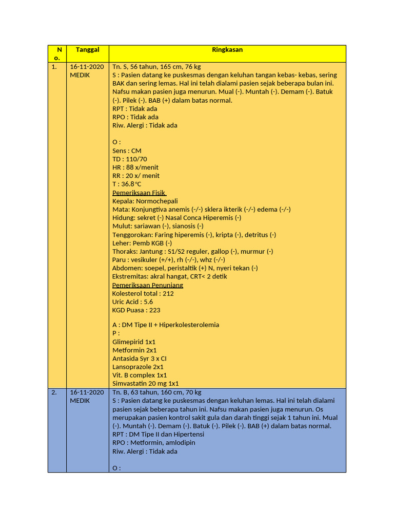 Borang Puskesmas Internship | PDF
