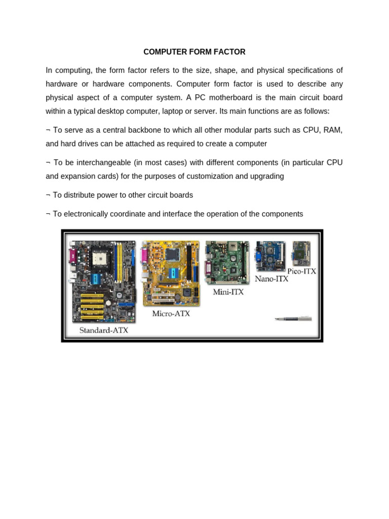 Computer Form Factor | PDF