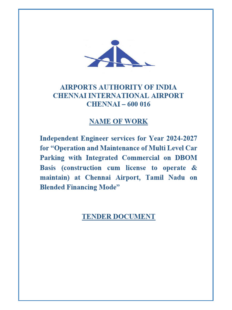 Chennai Airport MLCP | PDF
