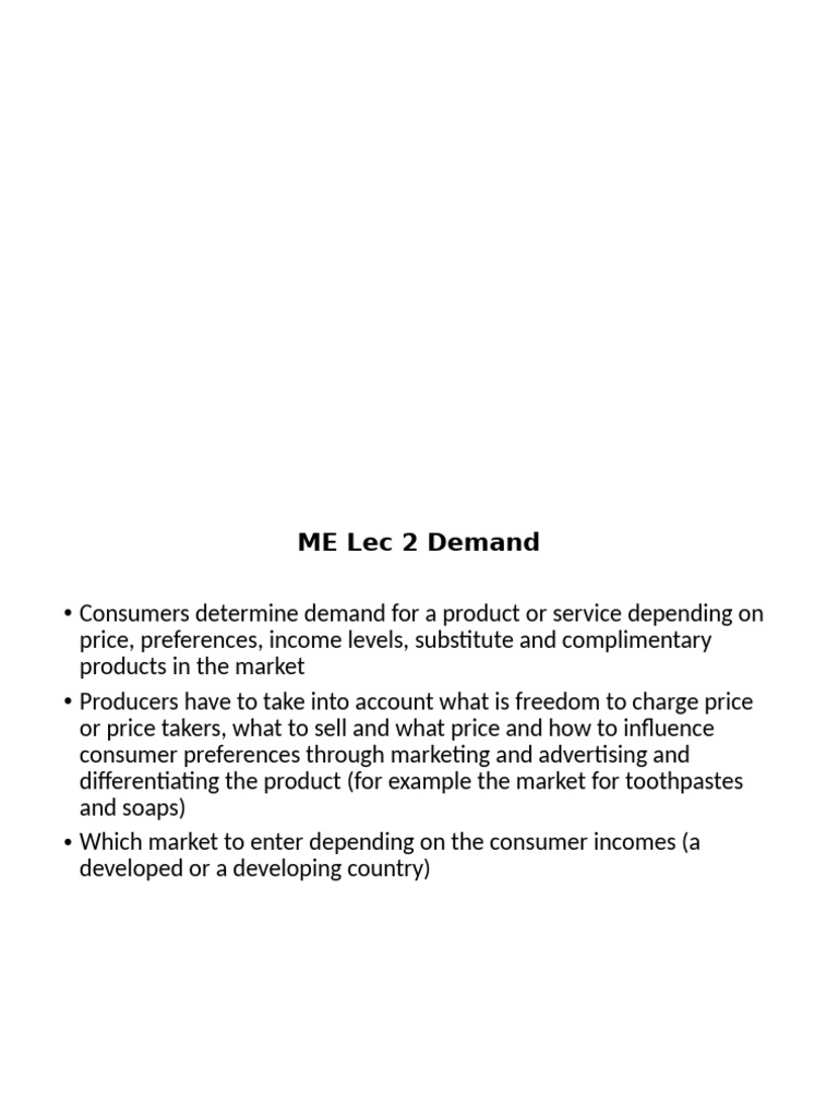 ME Lec 2 Demand | PDF