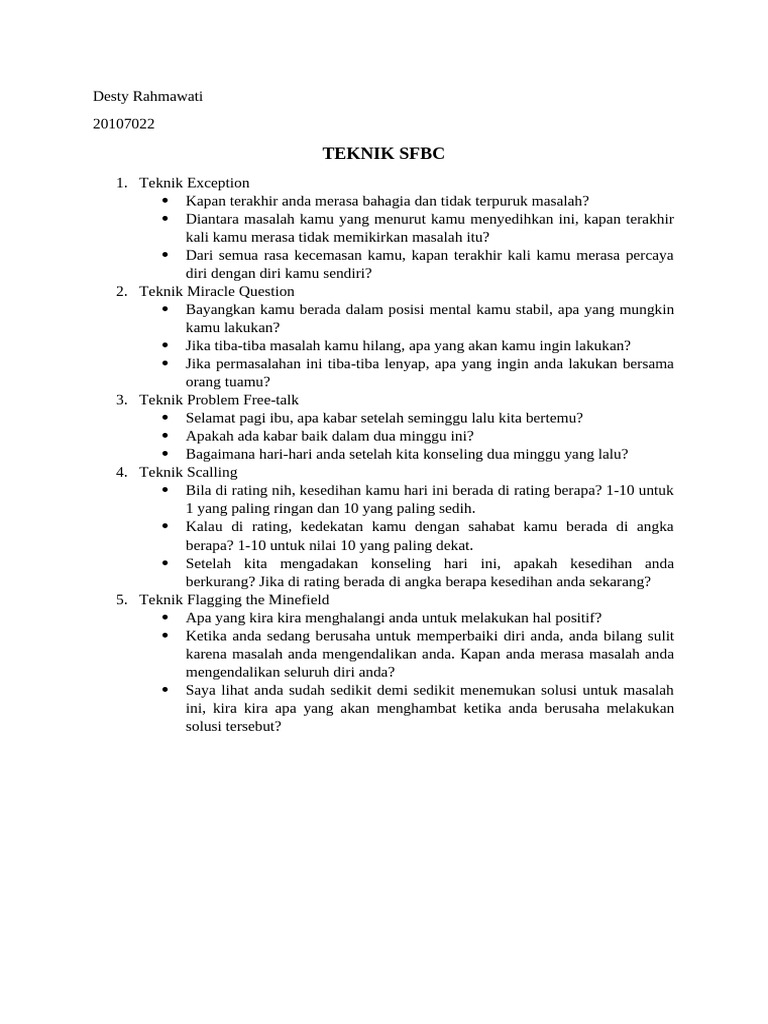 Desty Rahmawati - Teknik SFBC | PDF