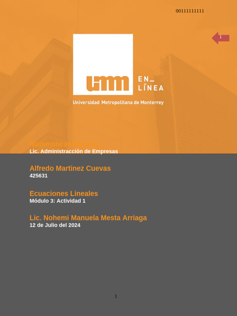 Modulo 3 Matematicas Entregable | PDF