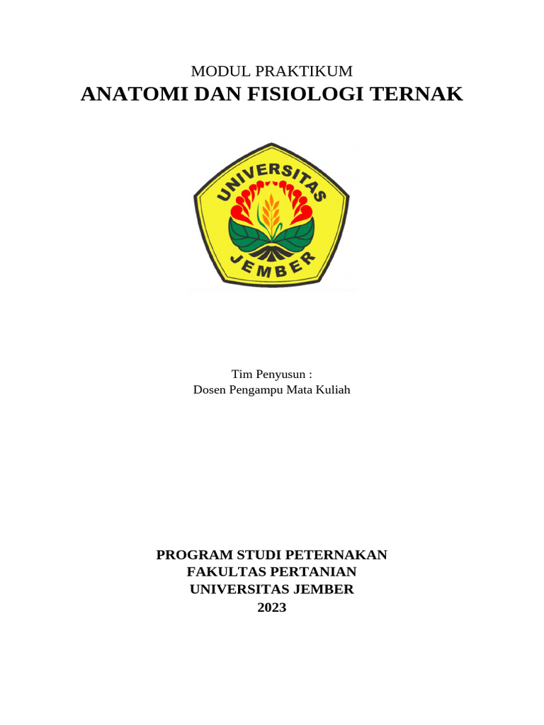 Modul Praktikum Anfis - PS Peternakan Unej | PDF