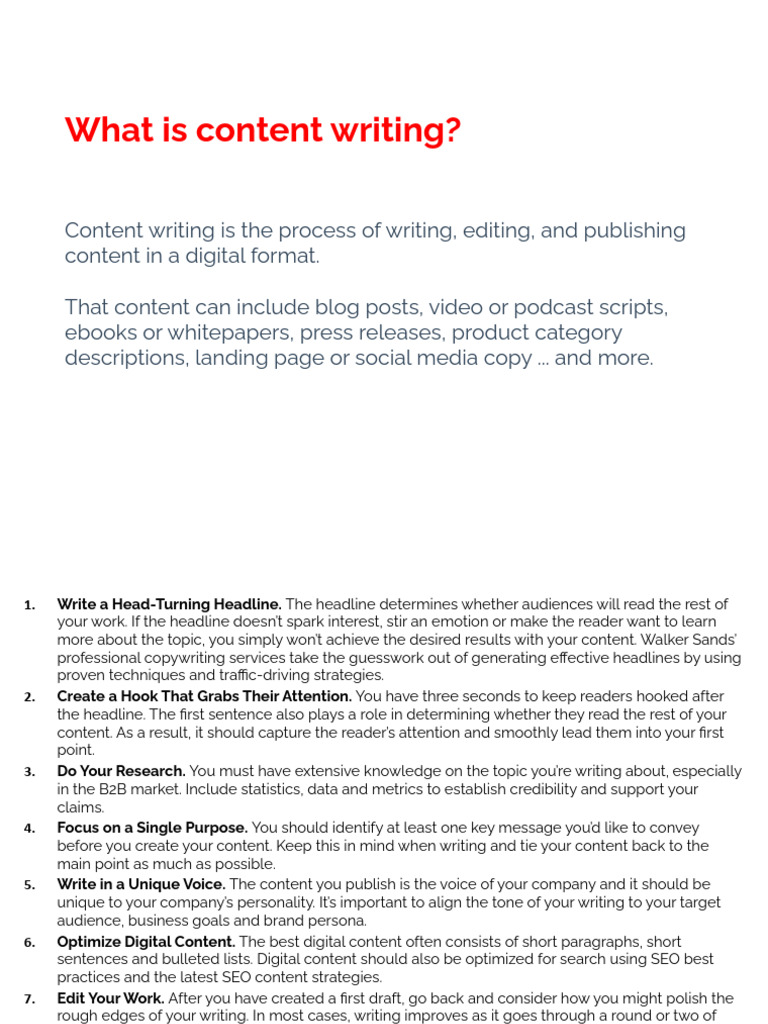Content Writing | PDF