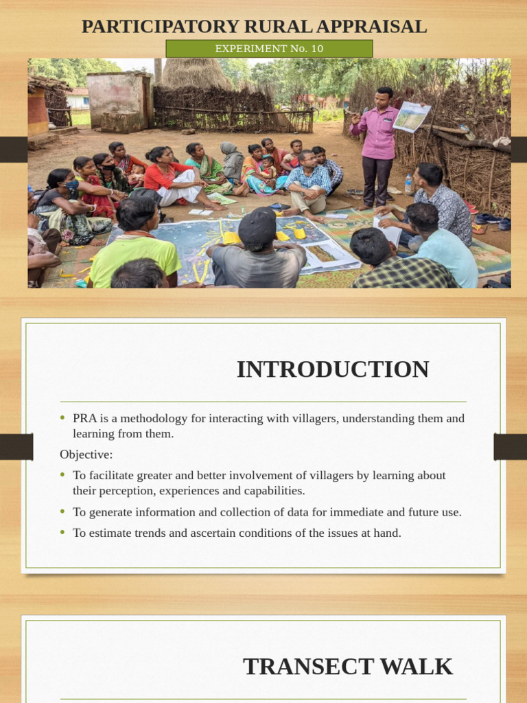 Participatory Rural Appraisal: Experiment No. 10 | PDF