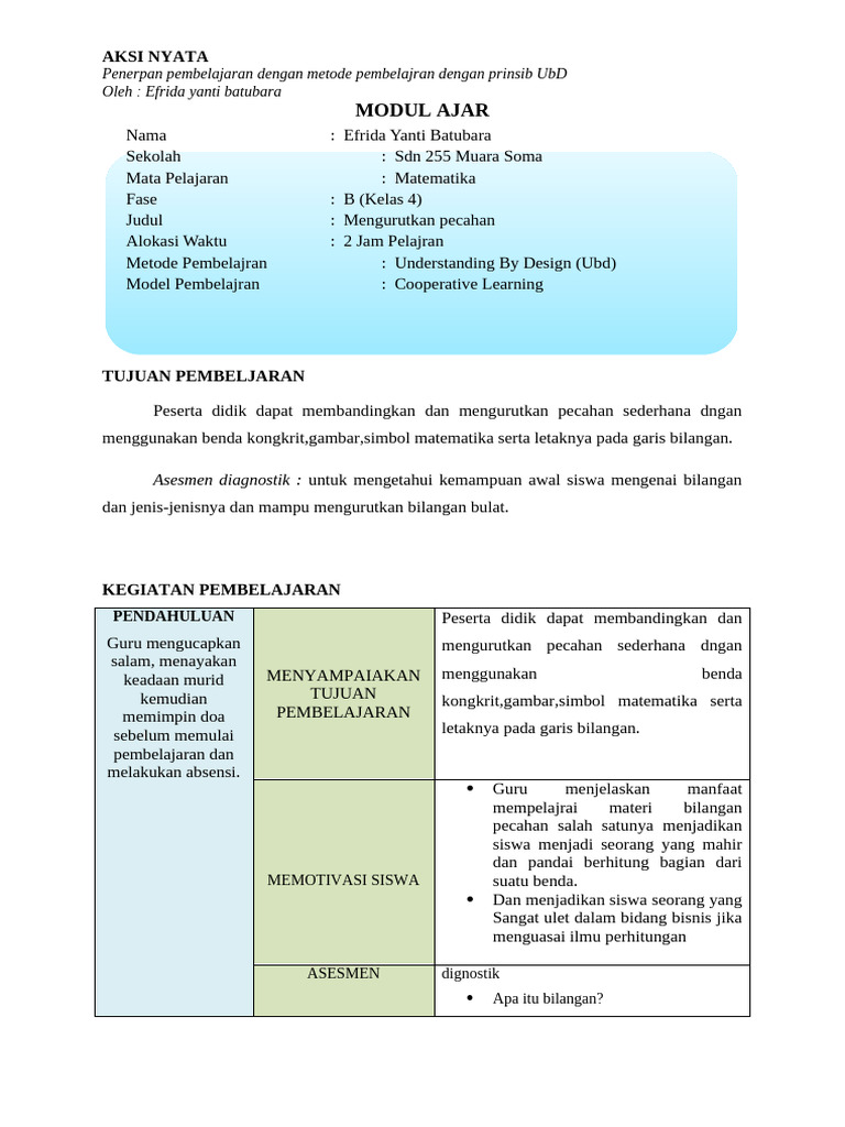 Aksinyata. JURNAL 1 Efrida | PDF