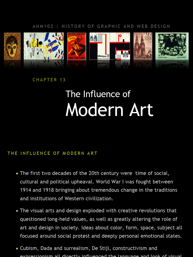 Anm102 Ch13 Influence of Modern Art | PDF