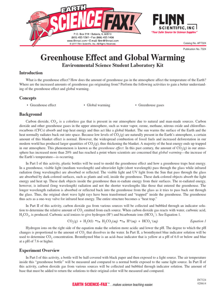 Greenhouse Global Warming LAB | PDF | Greenhouse Effect | Greenhouse Gas