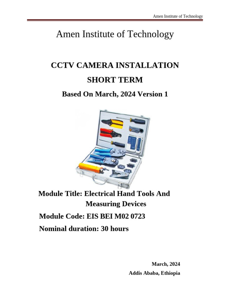 M02 Electrical Hand Tools and Measuring Devices | PDF