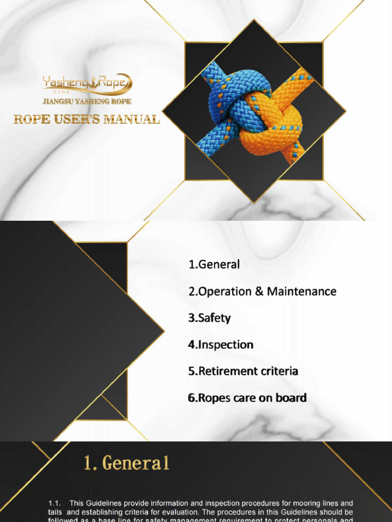 Rope User's Manual Mooring Management Plan For Approval 19.08.2024 | PDF
