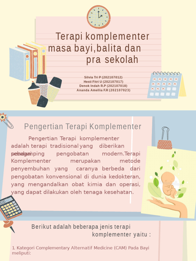 Terapi Komplementer Masa Bayi, Balita Dan Pra Sekolah | PDF