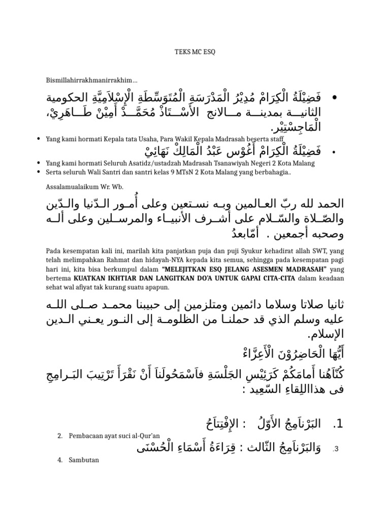 Teks MC Esq | PDF