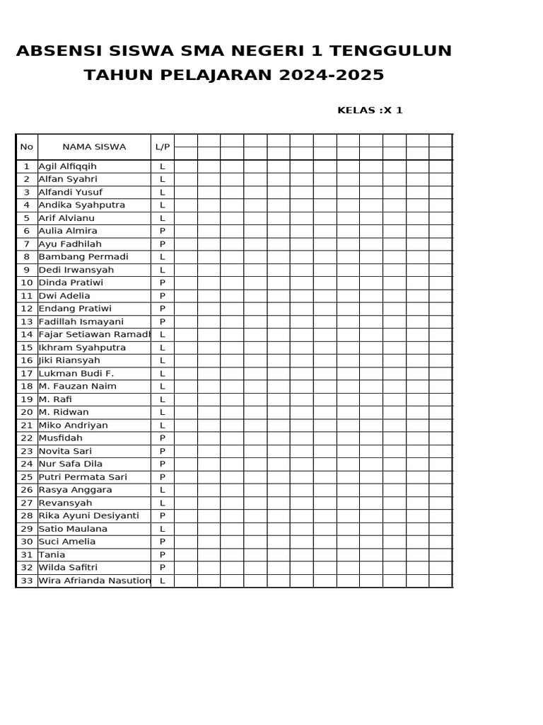 Absen 2024 | PDF