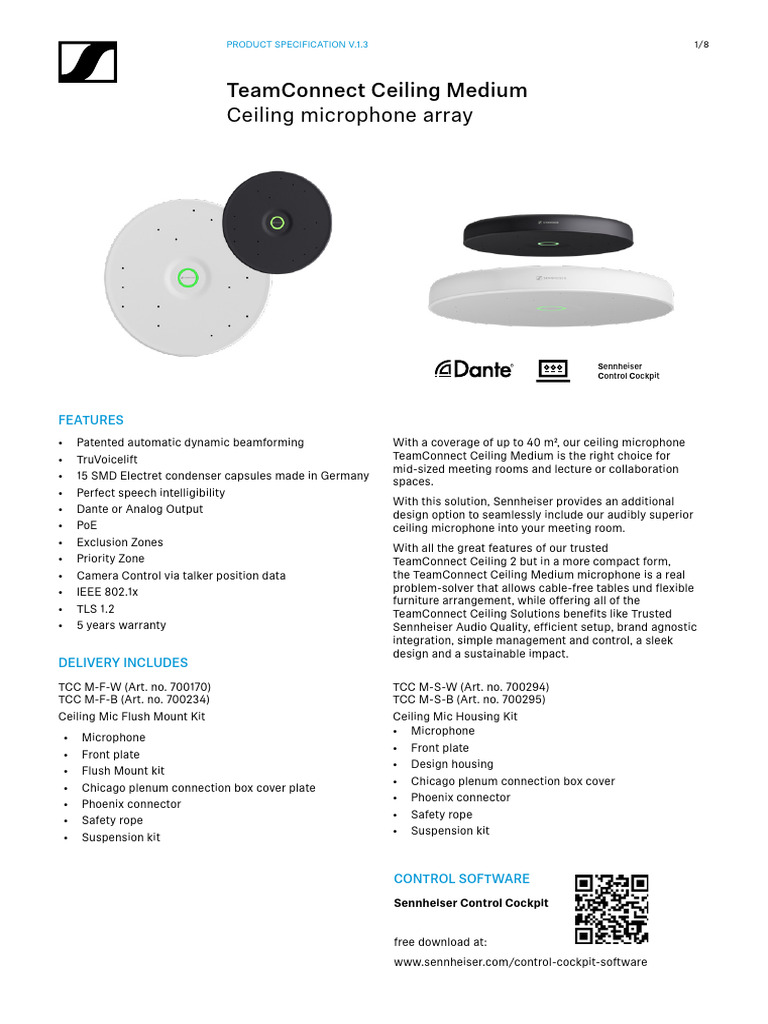 TeamConnect Ceiling Medium Specification v.1.3 EN | PDF