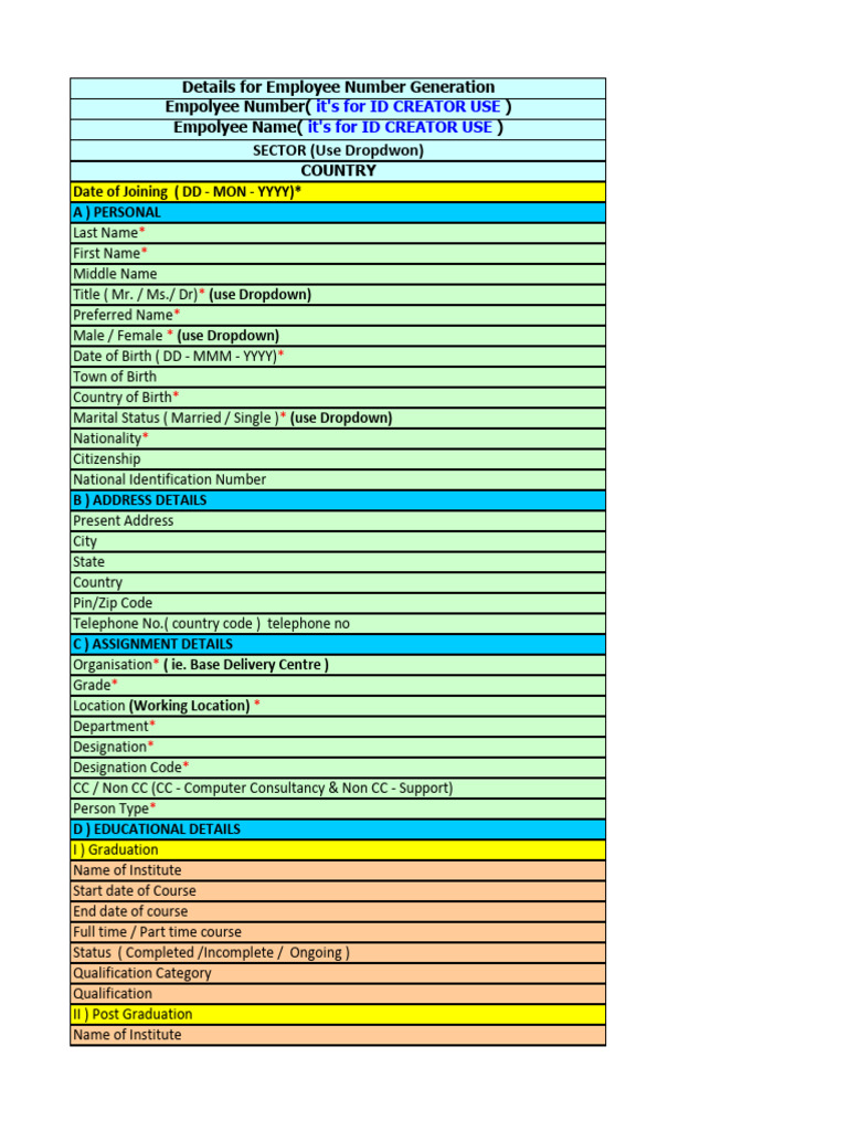 BA ID New Format Template | PDF