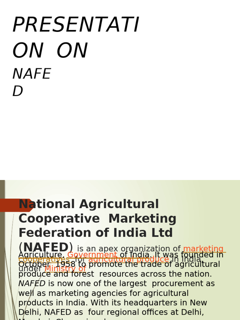 NAFED | PDF