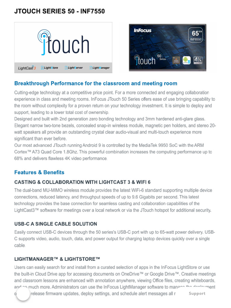 Jtouch 50 Series | PDF