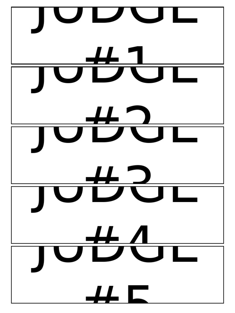 7.0 Judge Number and Tabulators | PDF