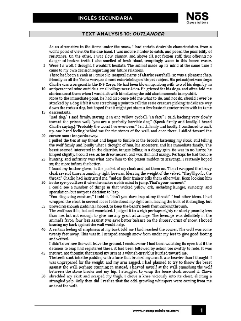 10 Text Analysis Outlander | PDF