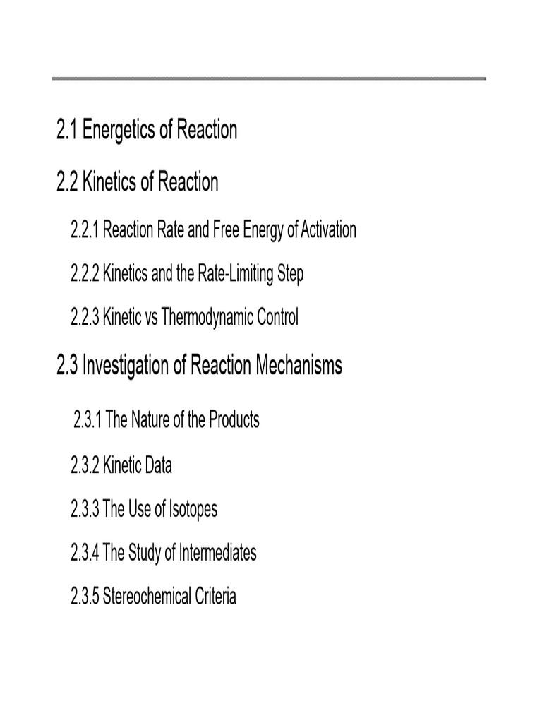 Energetics and Kinetics in Reactions | PDF | Chemical Kinetics ...