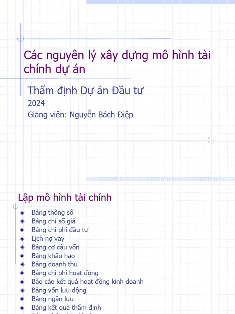 Nguyen Ly Trong Tham Dinh Du An | PDF