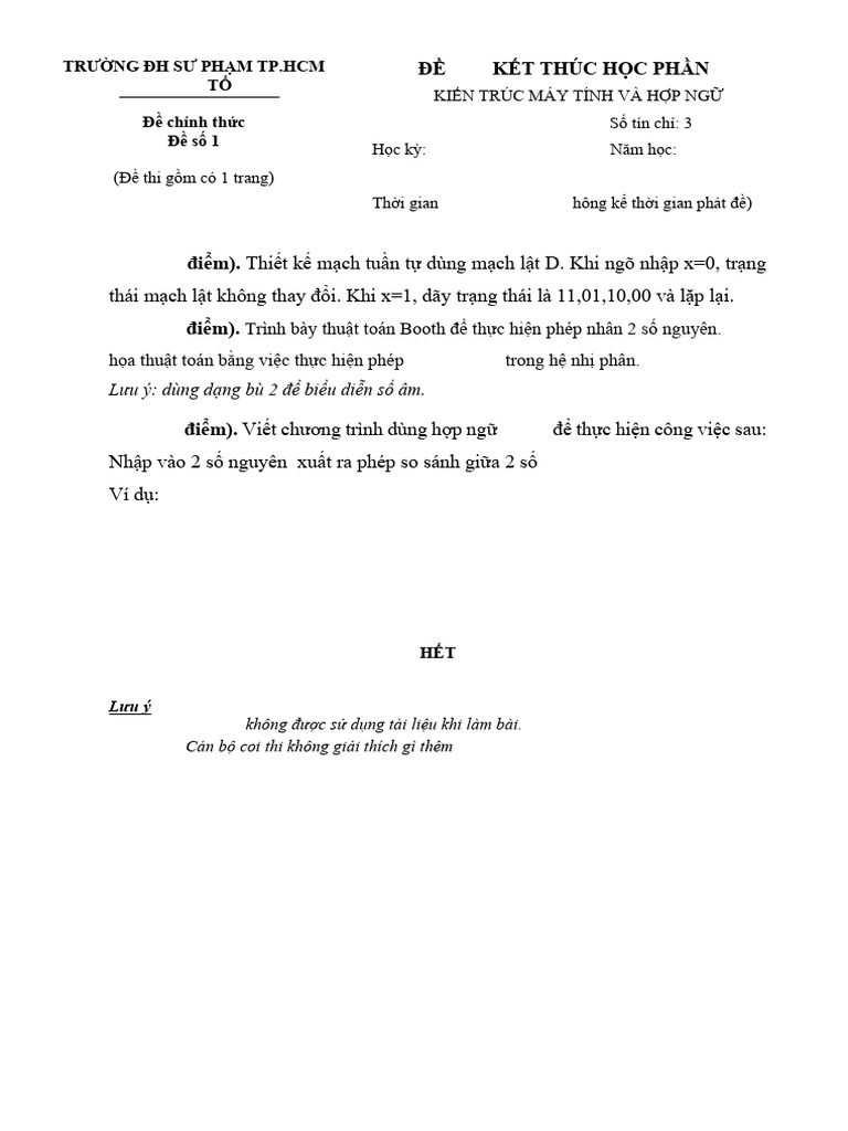 (KTMT) DeThi 2023 | PDF | Teaching Methods & Materials | Art