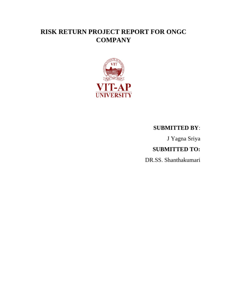 21mic7185 Ongc Risk Return Report | PDF