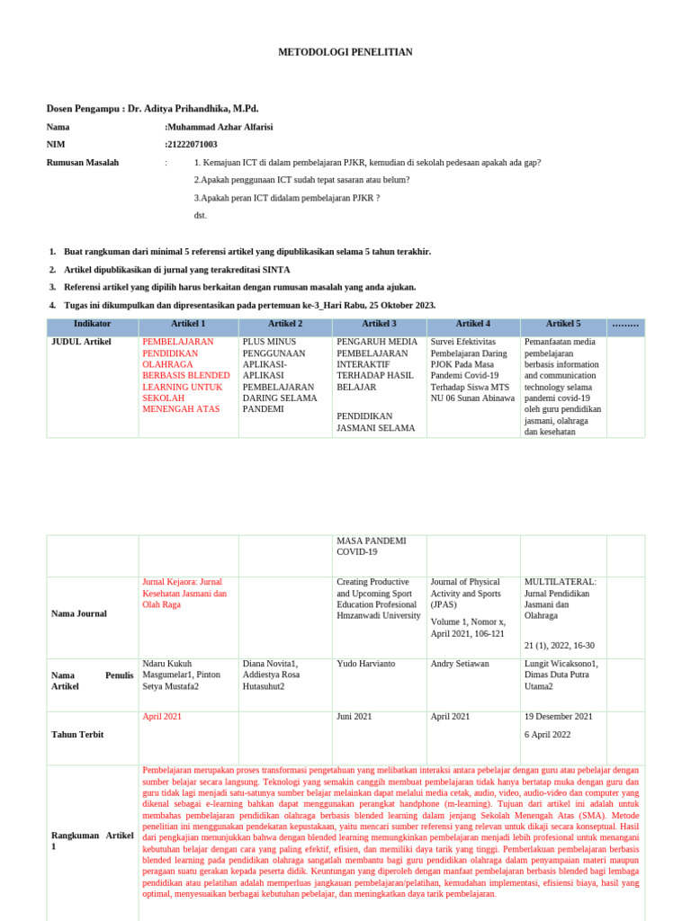 Tugas Metode Penelitian | PDF