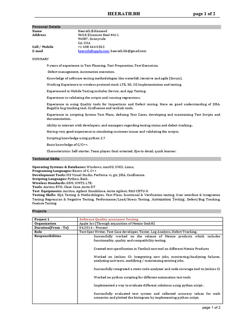 Resume Template | PDF