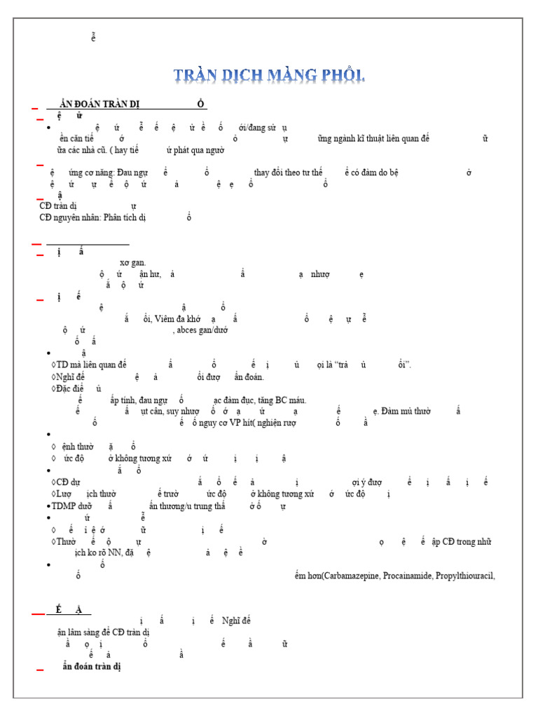 (Yhocdata.com) Tràn Dịch Màng Phổi | PDF
