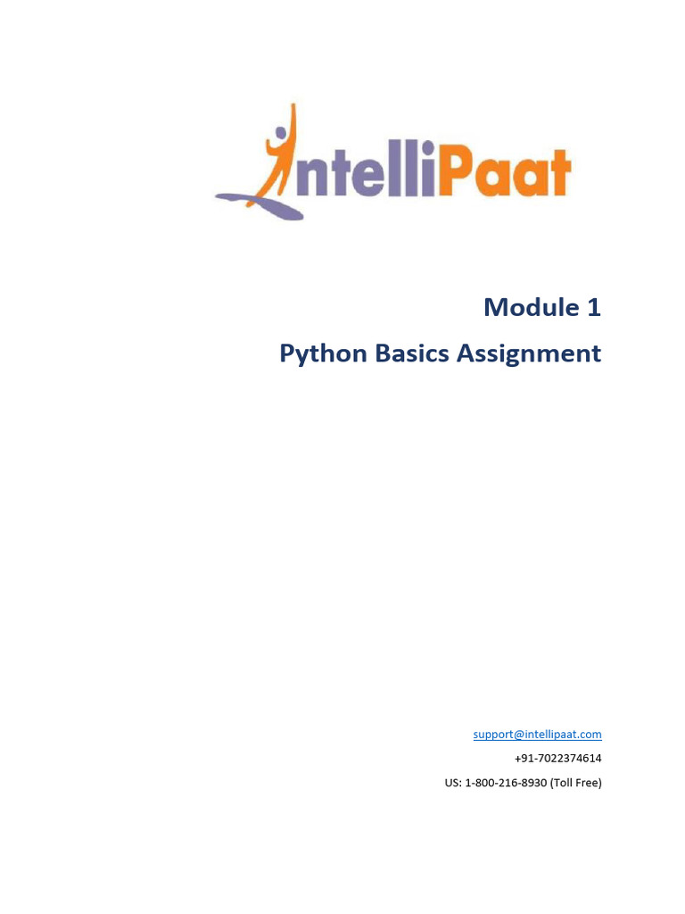 Module 1 Python Basics Assignment | PDF