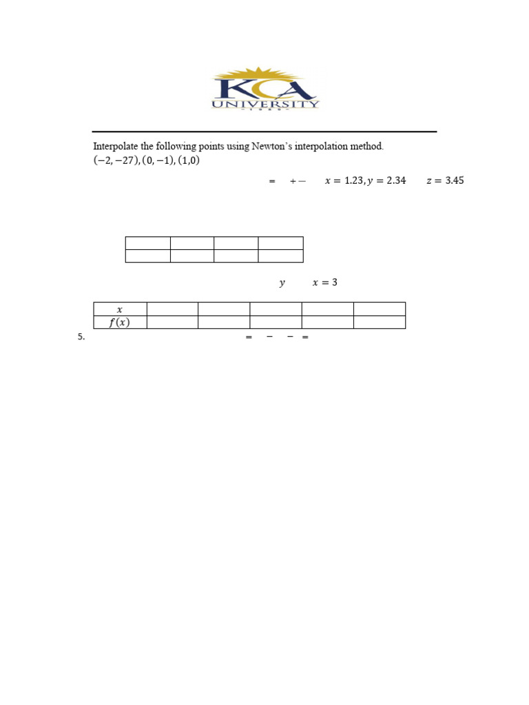Sma 4044 Numerical Methods 1 Assignment 1 | PDF