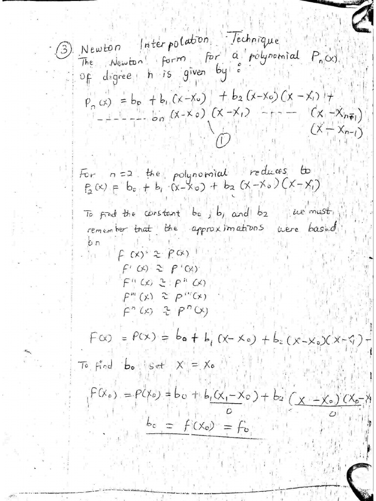 Newtons Interpolation Techniques | PDF