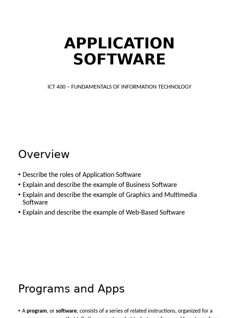 CH3 - Application Software | PDF