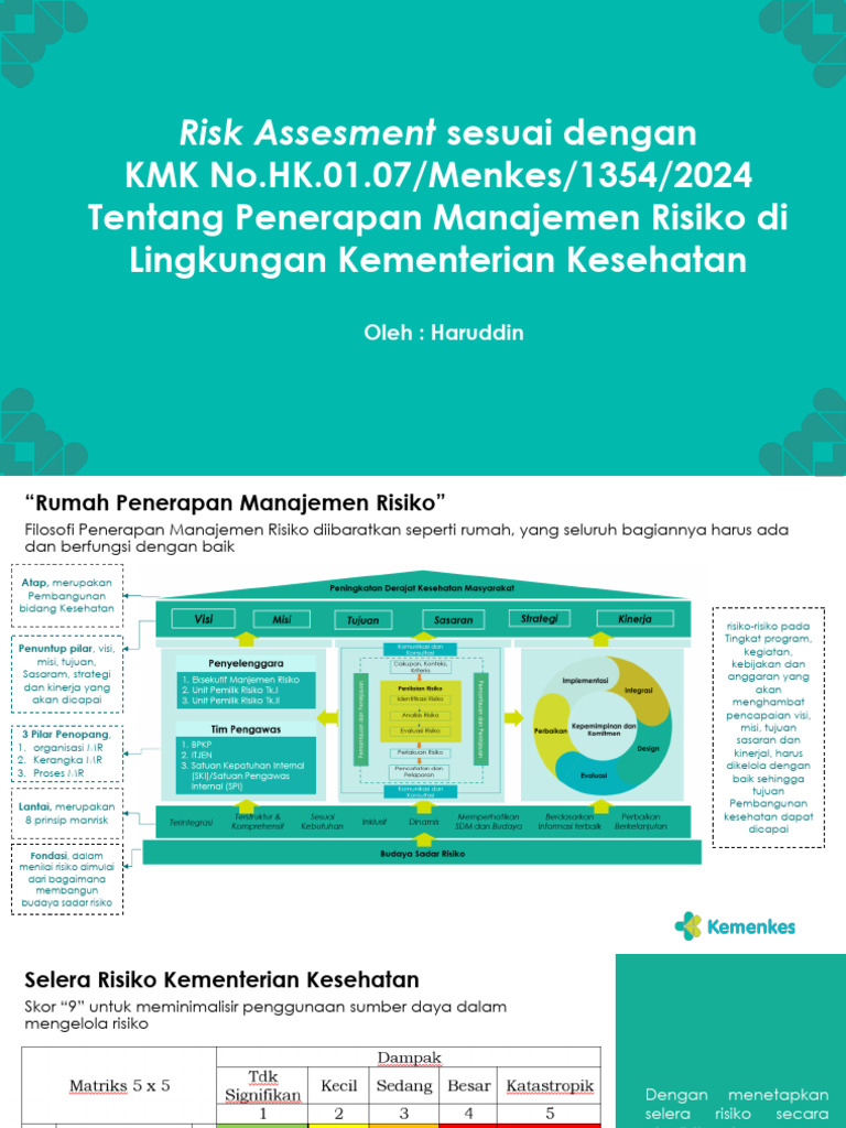 V3 Paparan Pak Haruddin - Sosialisasi KMK Manrisk | PDF