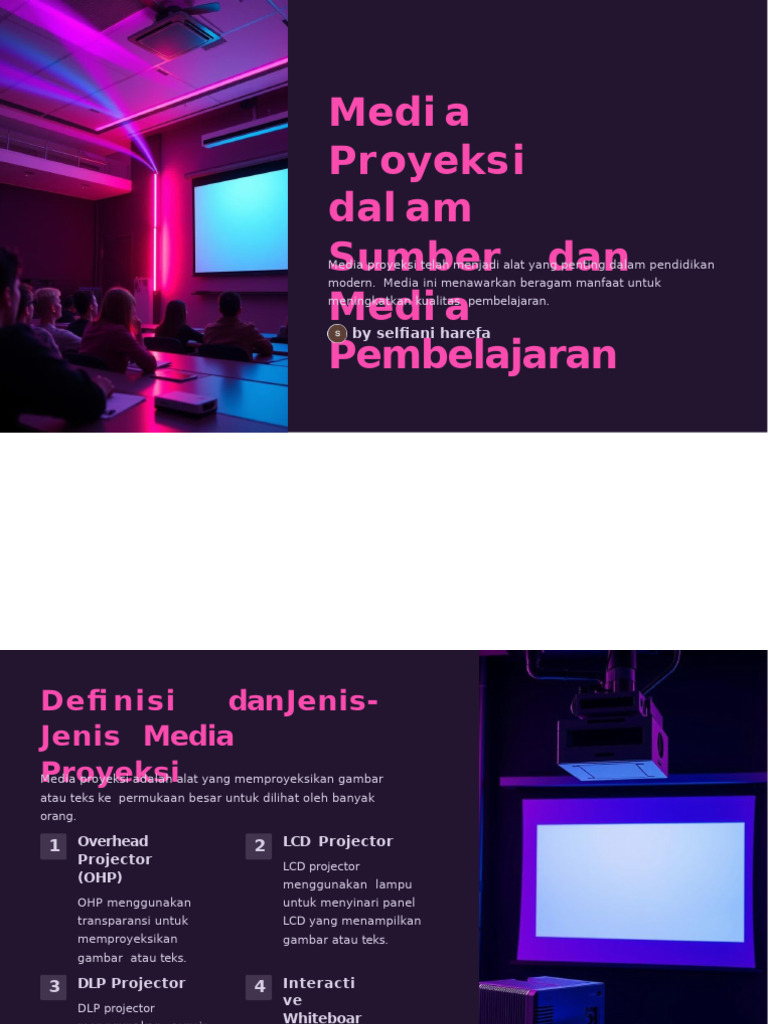 Media Proyeksi Dalam Sumber Dan Media Pembelajaran | PDF
