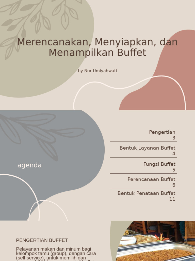 Merencanakan, Menyiapkan, Dan Menampilkan Buffet | PDF