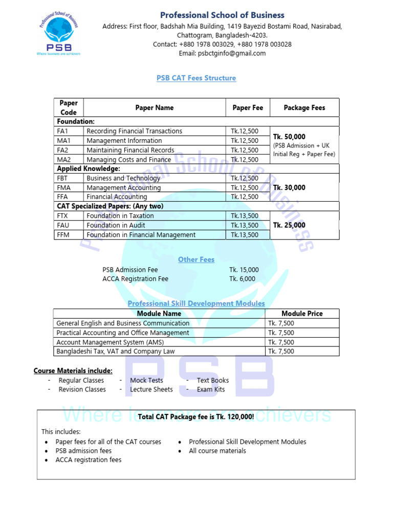 Fees Structure Terms | PDF