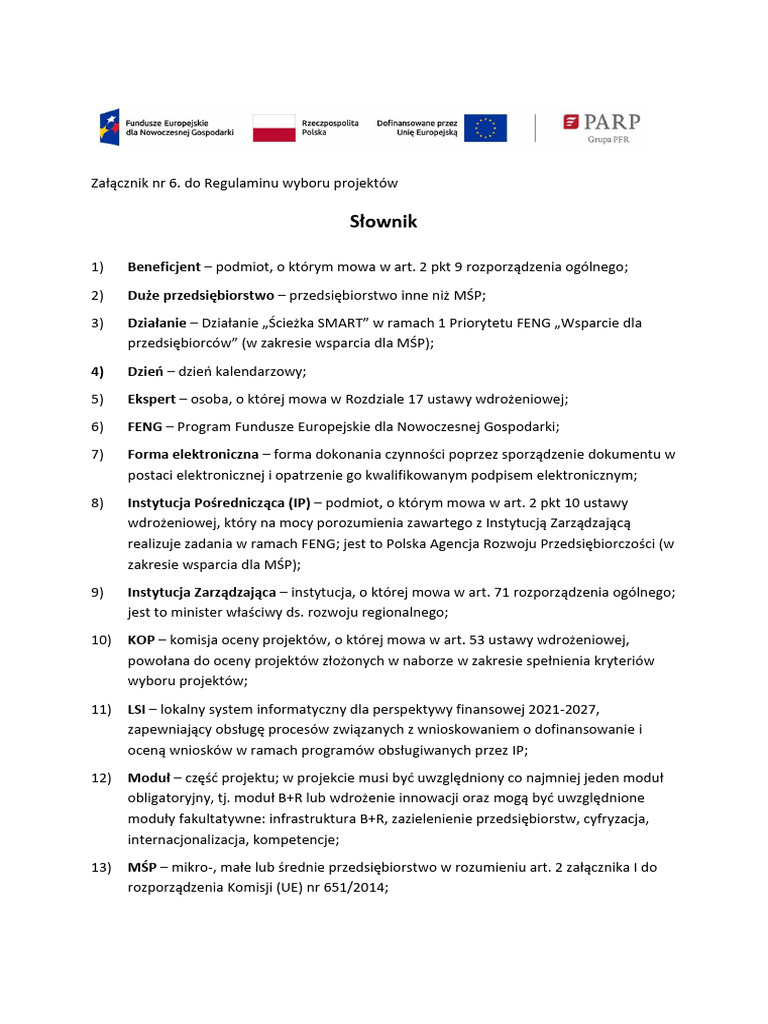 Zal 6 Do RWP Slownik | PDF